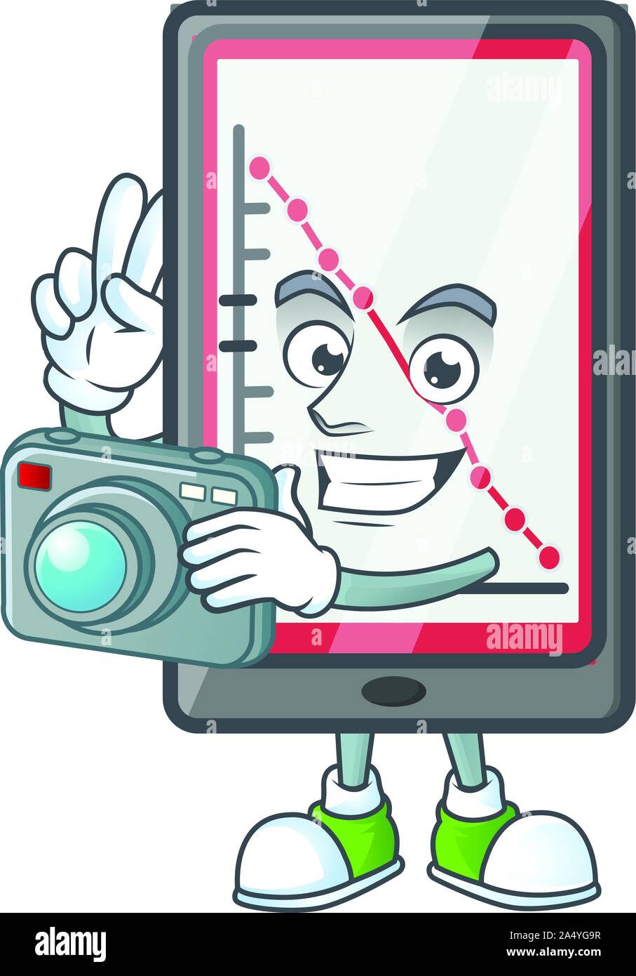 Photographer down chart vertical tablet for report Stock Vector Image ...