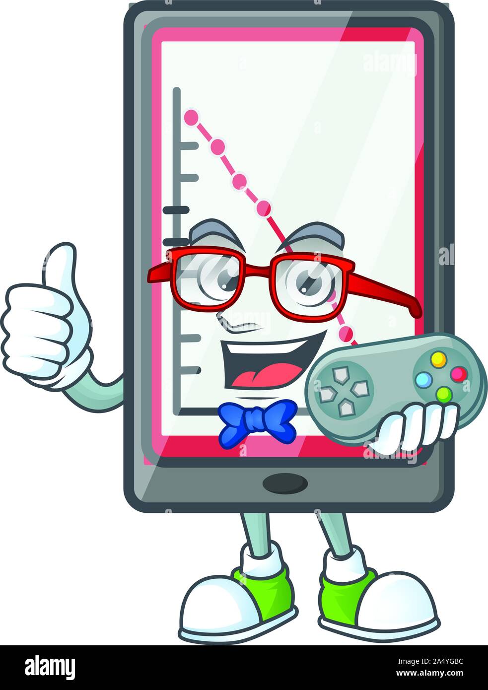 Gamer down chart vertical tablet for report Stock Vector Image & Art ...