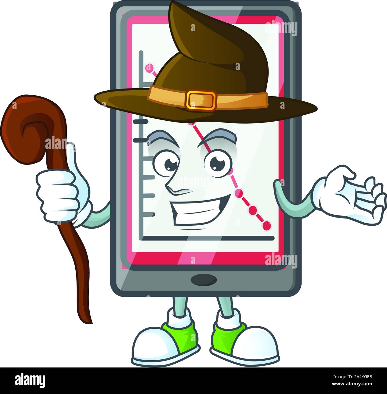 Witch down chart vertical tablet for report Stock Vector Image & Art ...