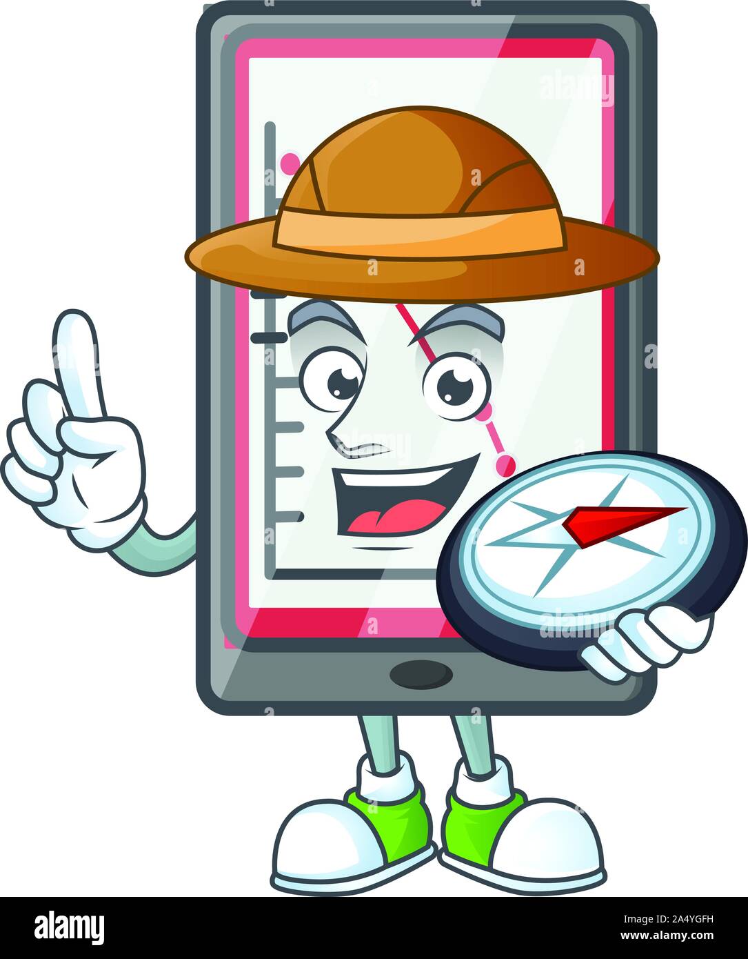 Explorer down chart vertical tablet for report Stock Vector Image & Art ...
