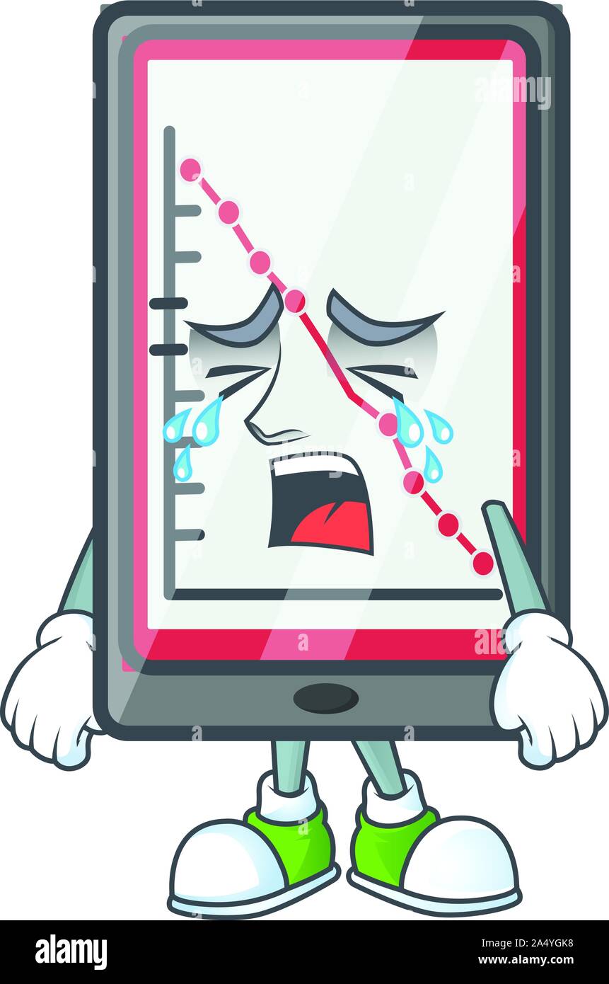 Crying down chart vertical tablet for report Stock Vector Image & Art ...