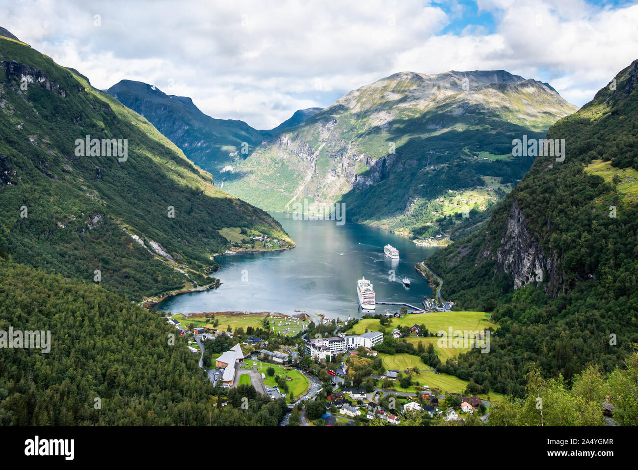 Geiranger aerial hi-res stock photography and images - Alamy