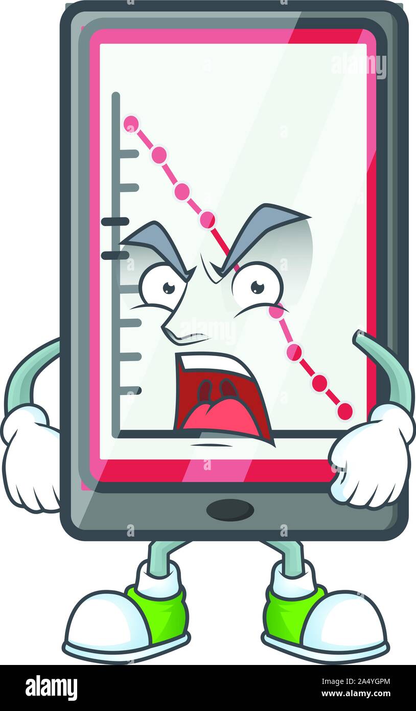 Angry down chart vertical tablet for report Stock Vector Image & Art ...