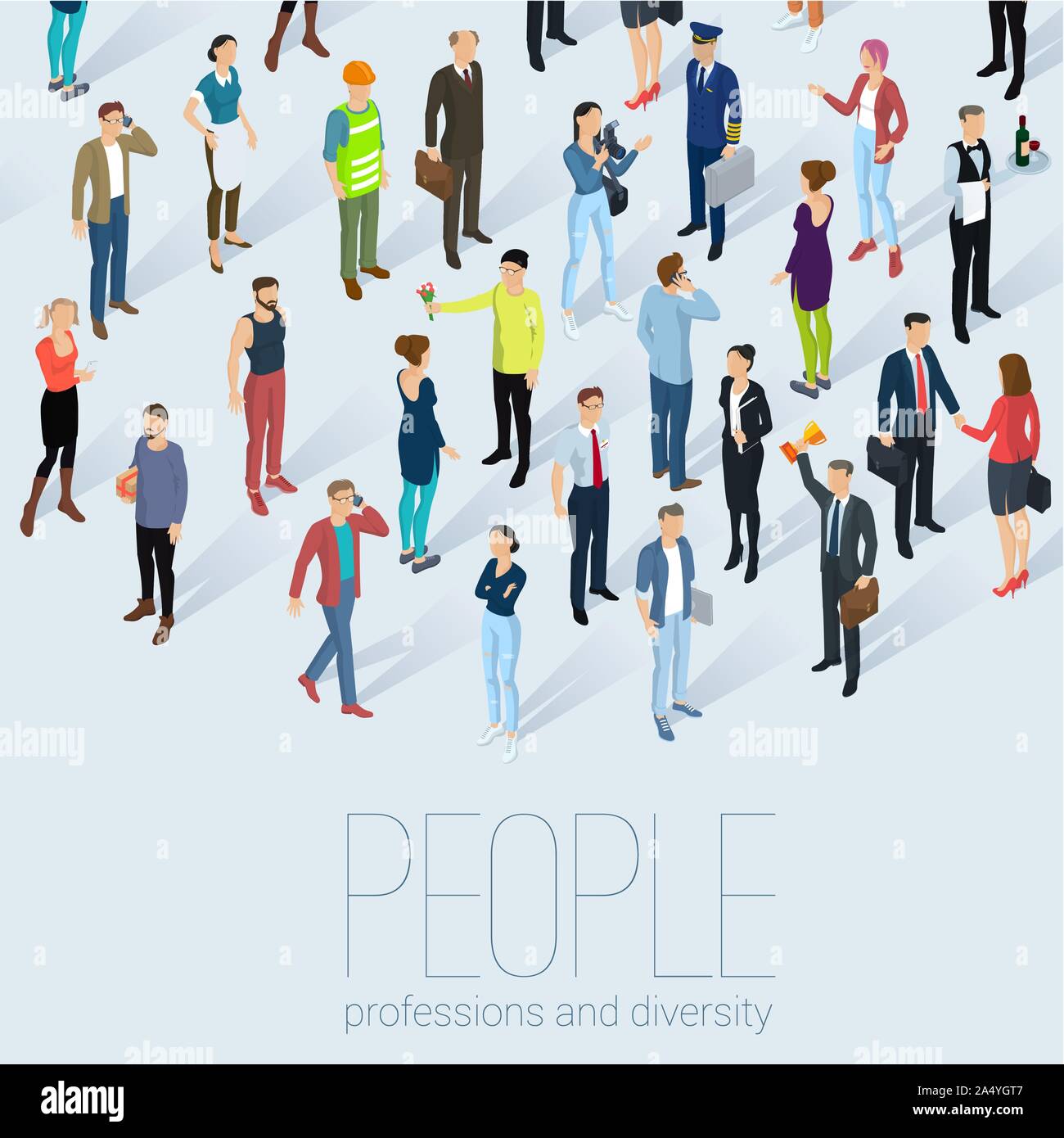 Isometric 3d flat design vector people Stock Vector Image & Art - Alamy