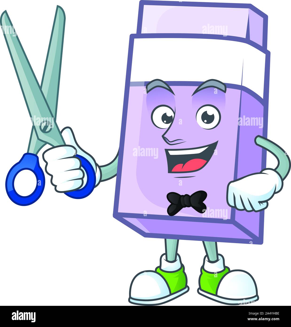 Barber purple eraser for the school equipment Stock Vector Image & Art ...