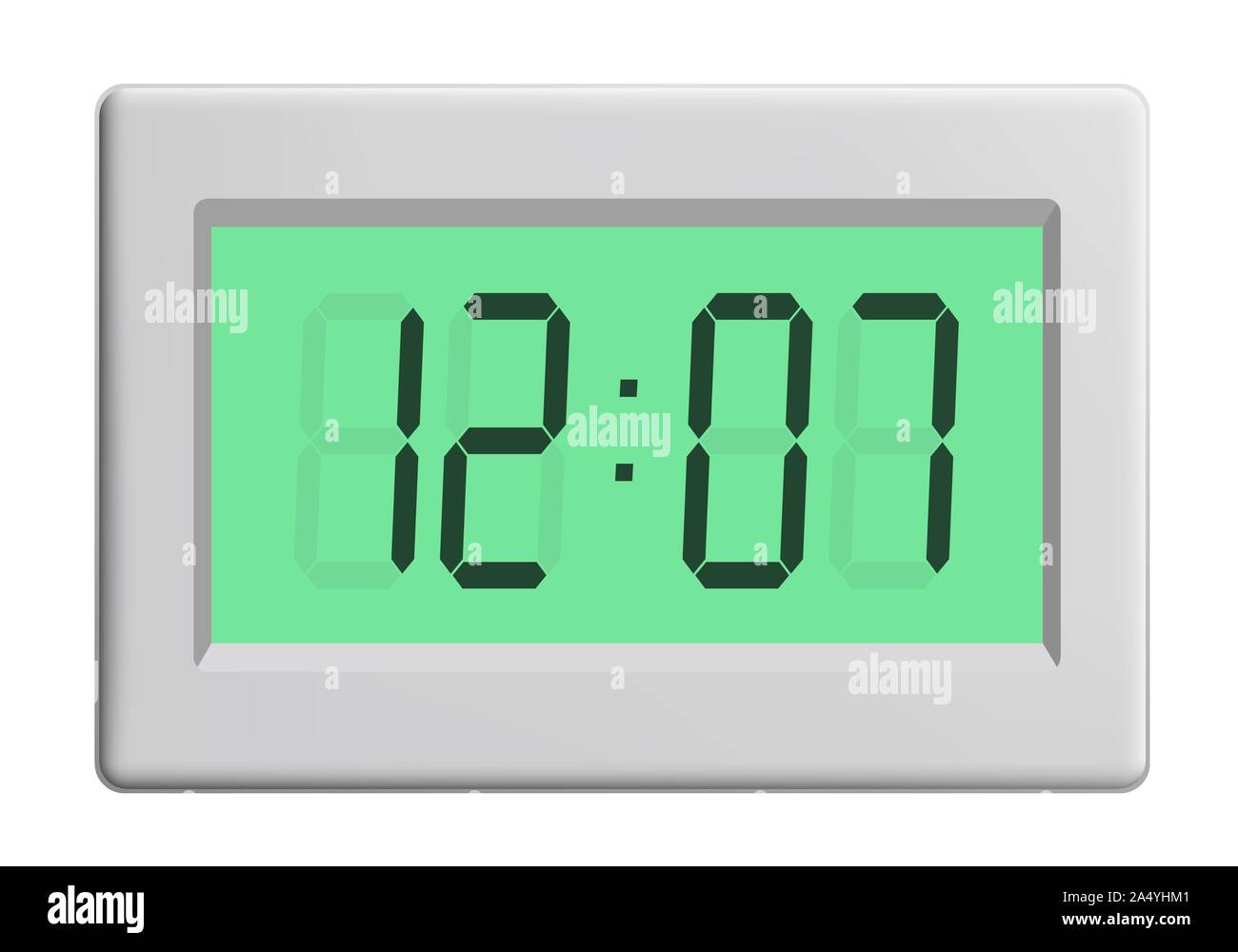 Realistic illustration of plastic digital clock or time counter with ...