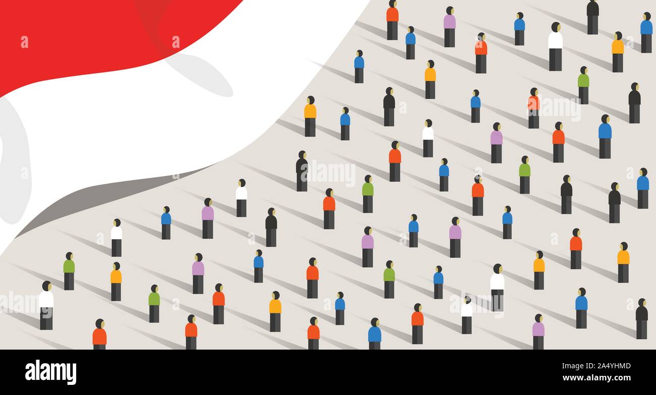 Indonesian independence anniversary celebration and unity. People of ...