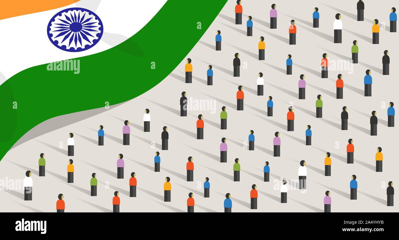 Large population india Stock Vector Images - Alamy