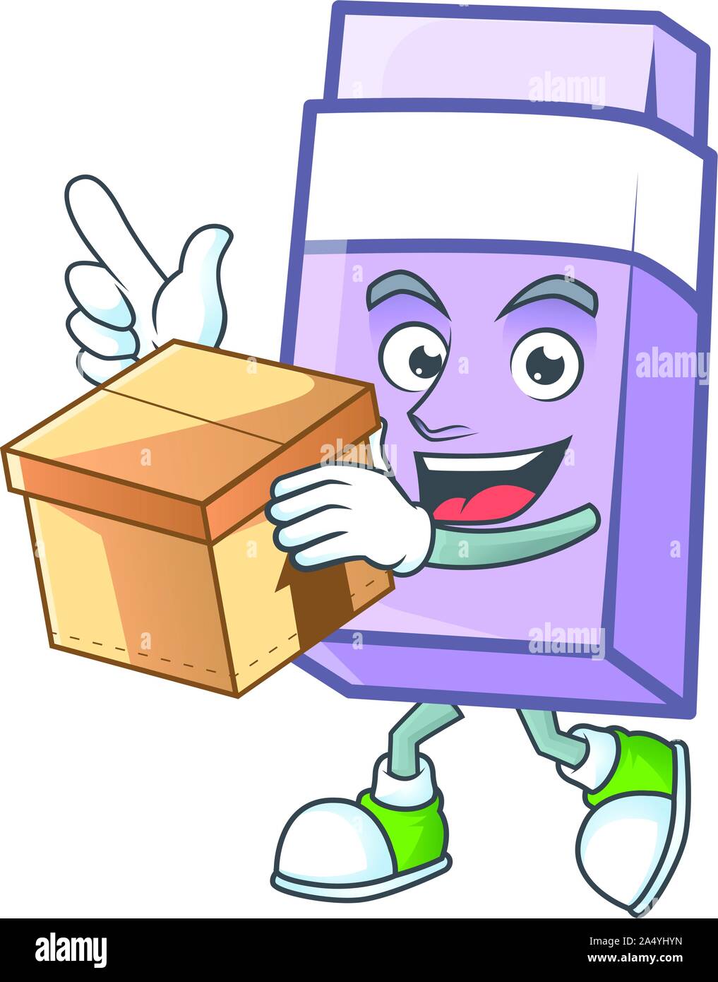 Purple pencil box Stock Vector Images - Alamy