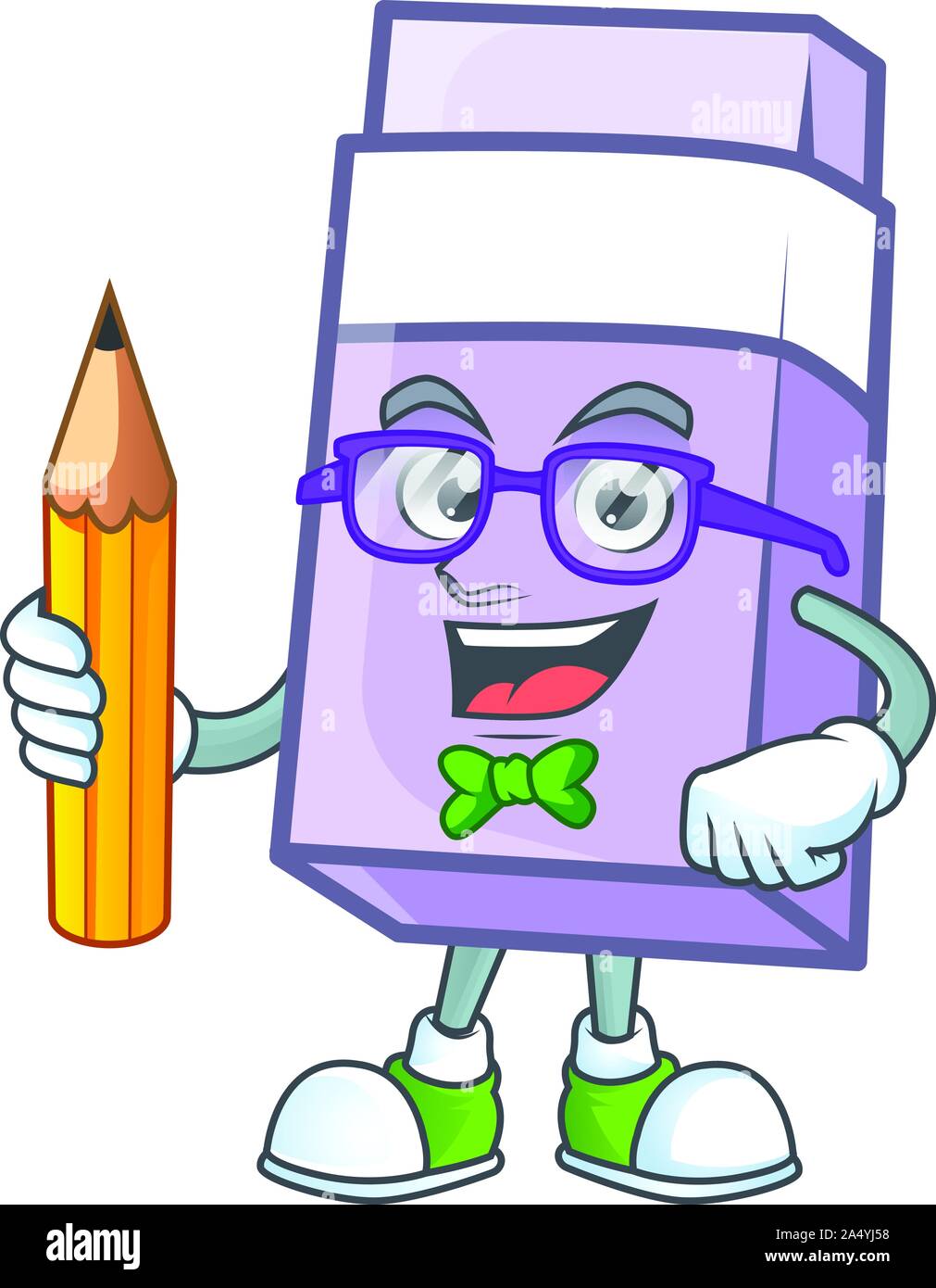 Student rubber eraser to erase incorrect writing Stock Vector Image ...