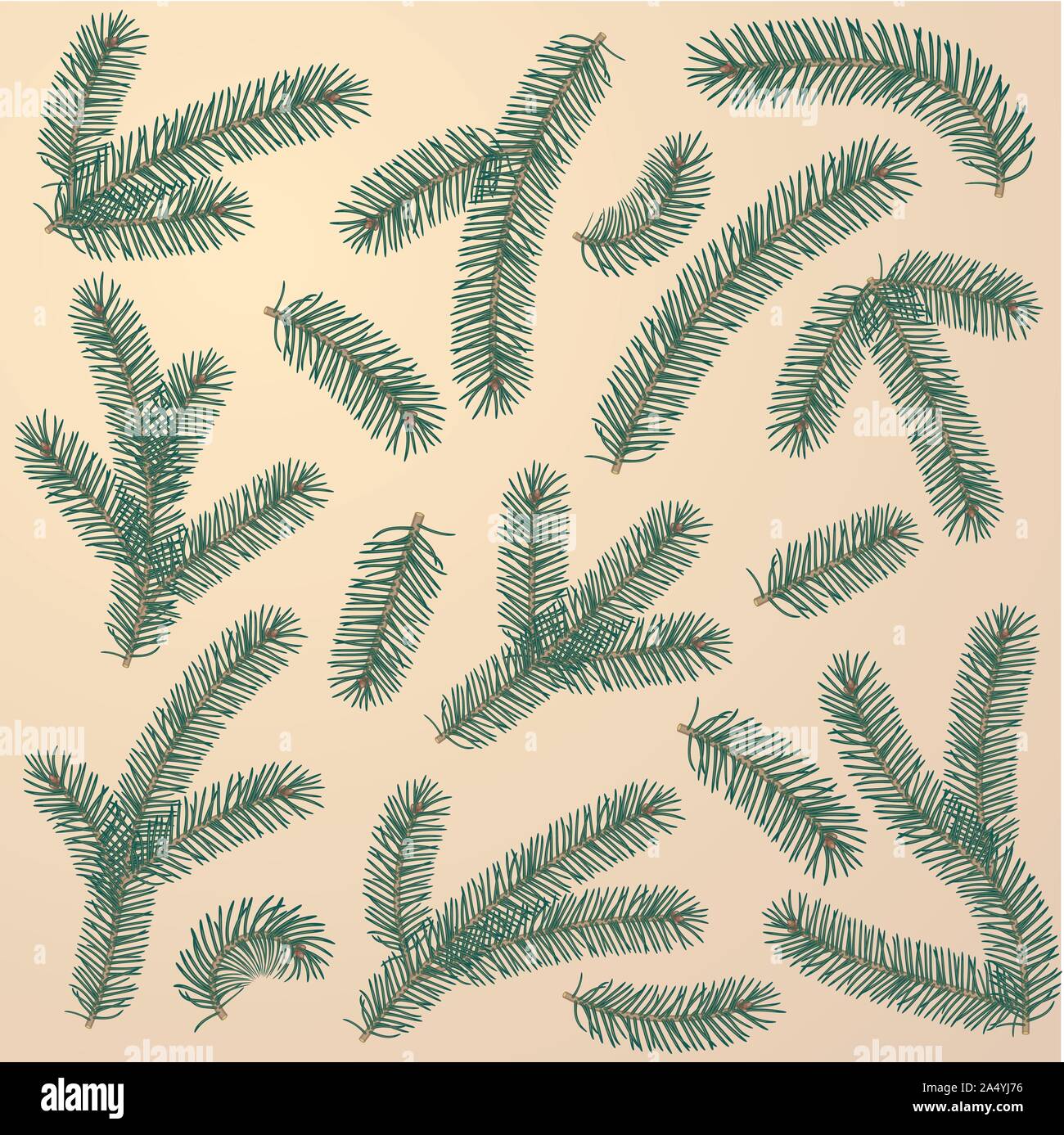 Christmas tree branch Stock Vector Image & Art - Alamy