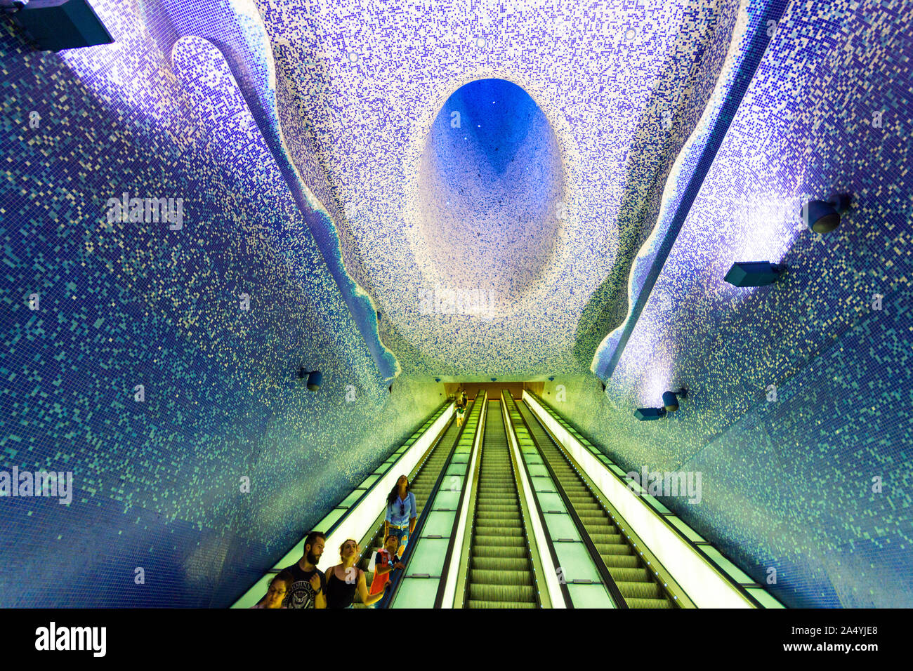 Toledo escalators naples hi-res stock photography and images - Alamy