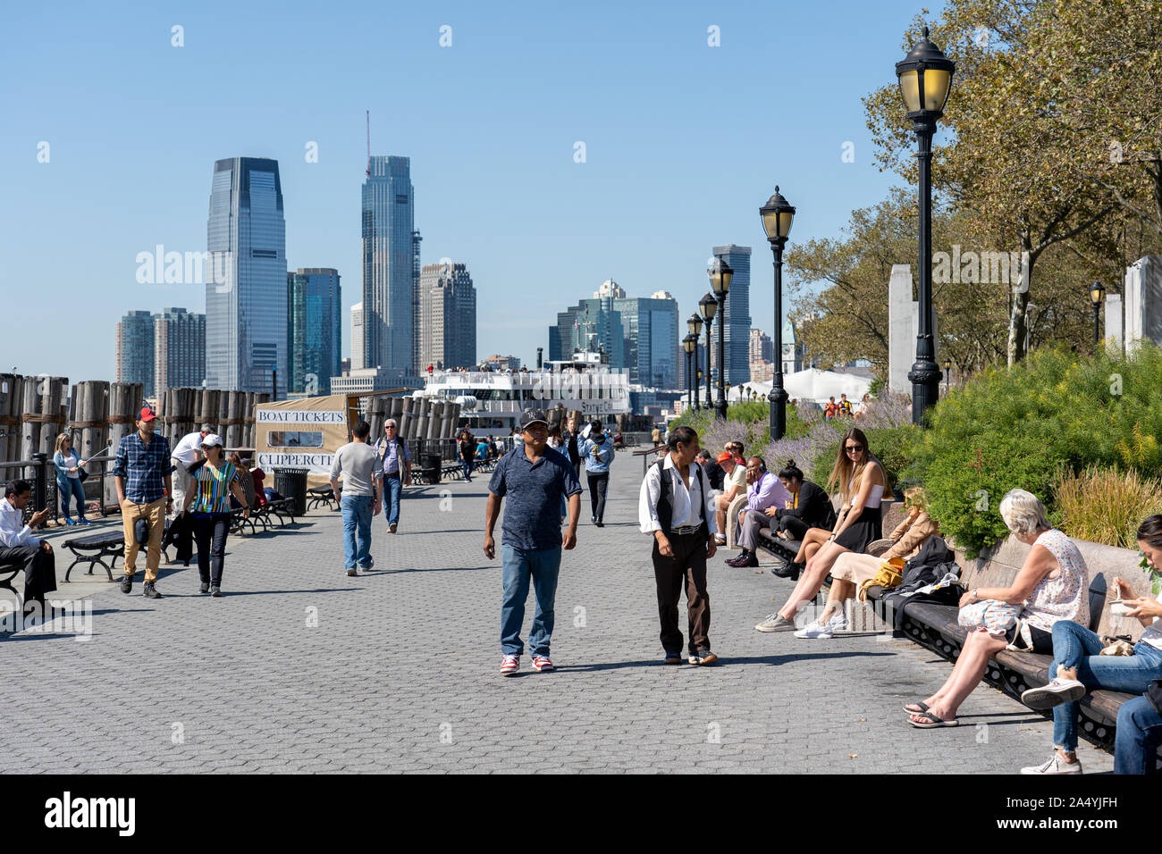 Battery Park Waterfront in Manhattan, NYC Stock Photo - Alamy
