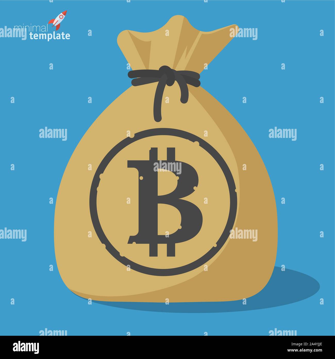 Golden bitcoin on dollar Stock Vector Images - Alamy