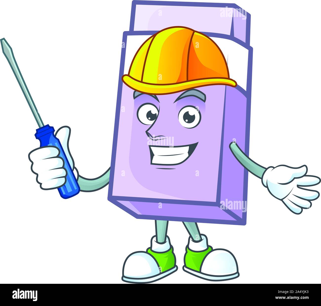 Automotive eraser cartoon isolated on white background Stock Vector ...