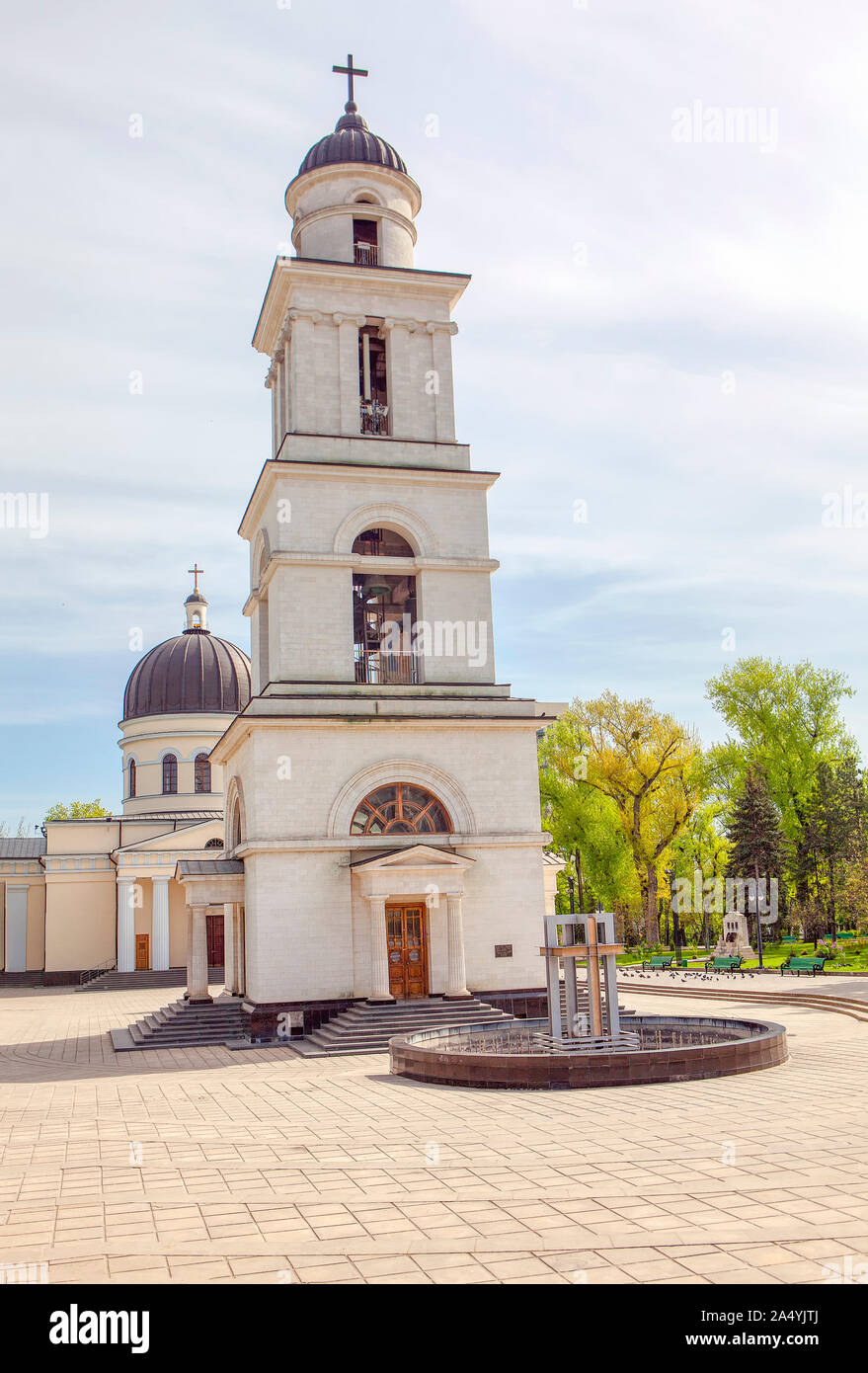 Famous Bell tower in the downtown of Chisinau , Moldova Stock Photo - Alamy