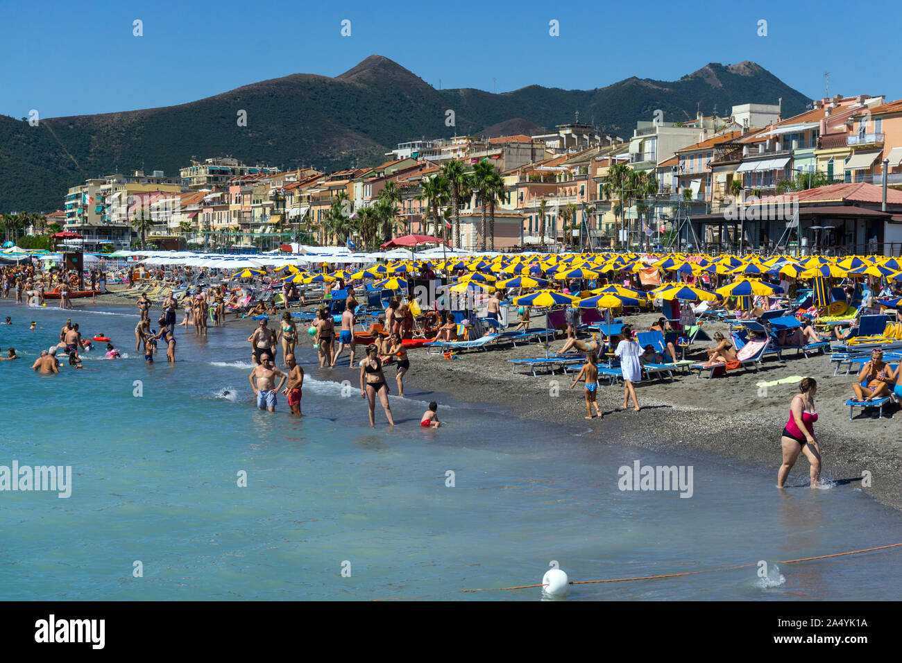 Italy, Liguria, Loano, the beach Stock Photo - Alamy