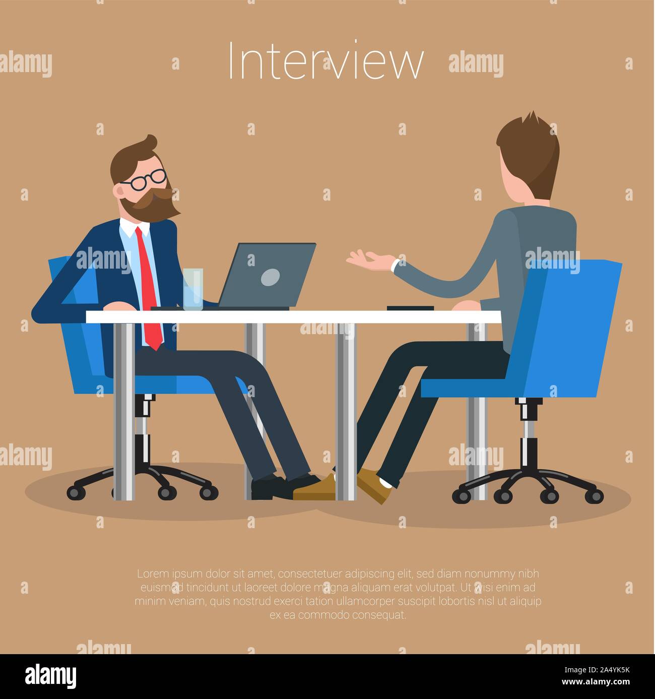 Flat design office vector concept Stock Vector Image & Art - Alamy