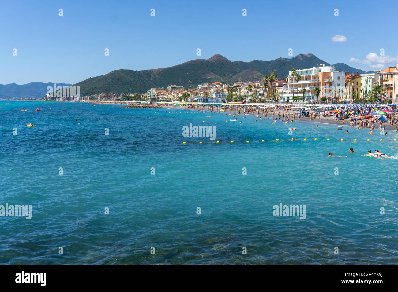 Italy, Liguria, Loano, the beach Stock Photo - Alamy