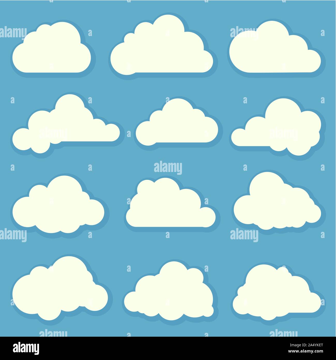 Clouds. Vector flat design elements set Stock Vector Image & Art - Alamy