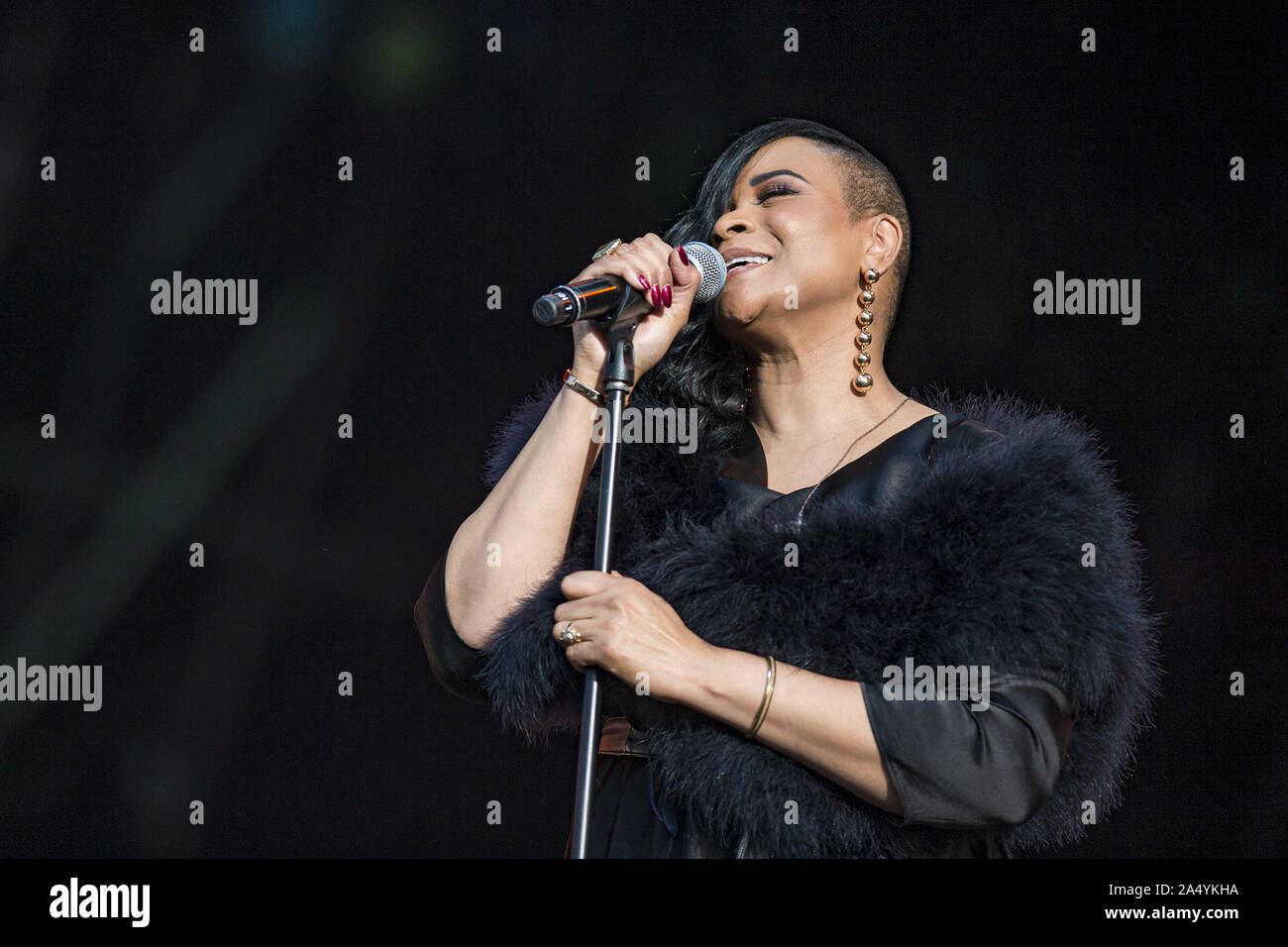 LONDON, ENGLAND: Gabrielle performs at Hyde Park for BBC Last Night of ...
