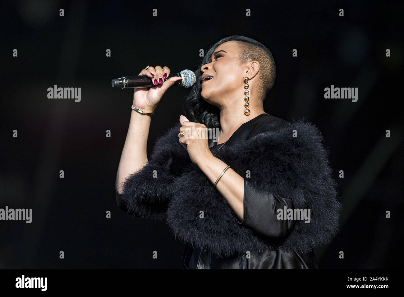 LONDON, ENGLAND: Gabrielle performs at Hyde Park for BBC Last Night of ...