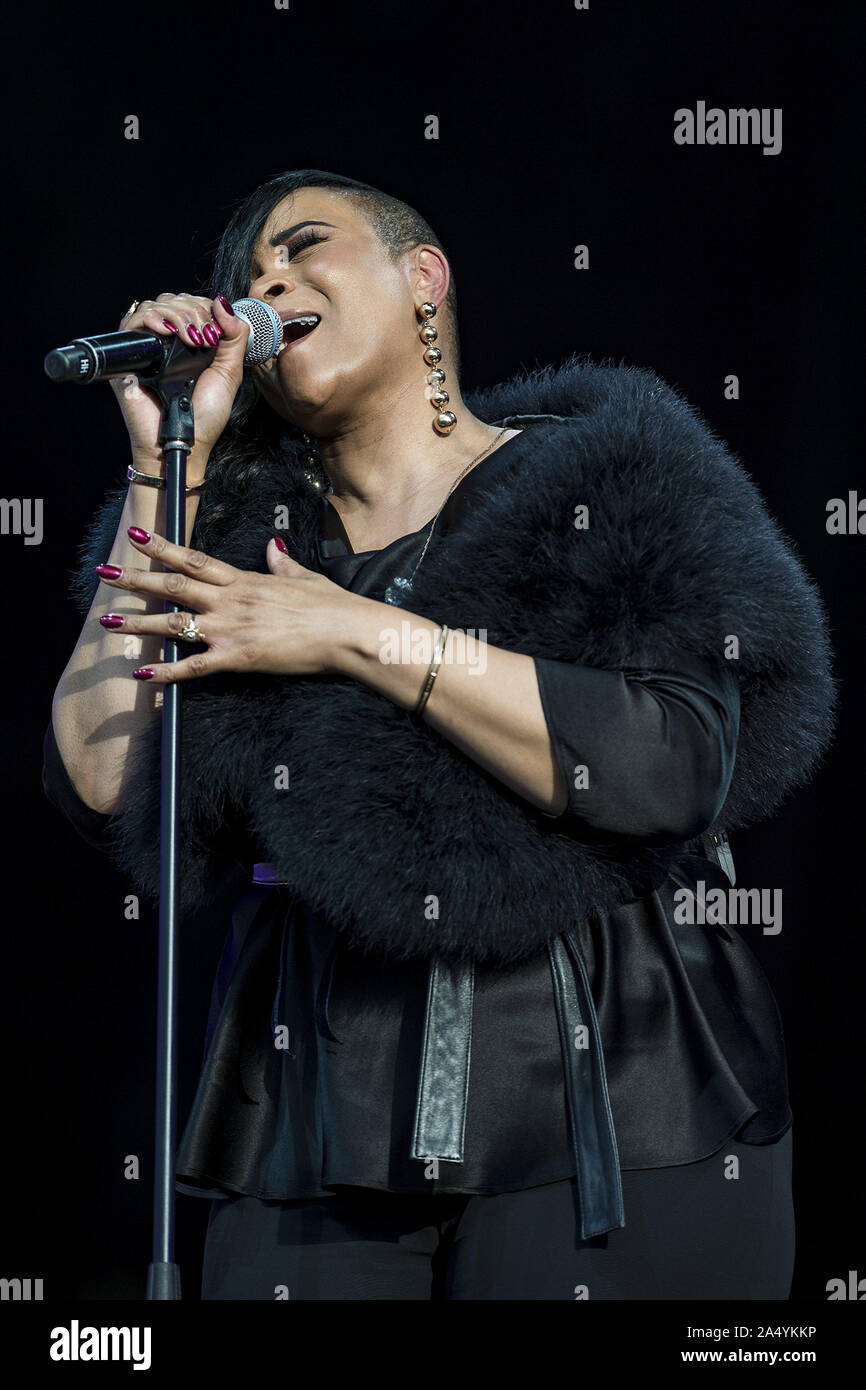 LONDON, ENGLAND: Gabrielle performs at Hyde Park for BBC Last Night of ...