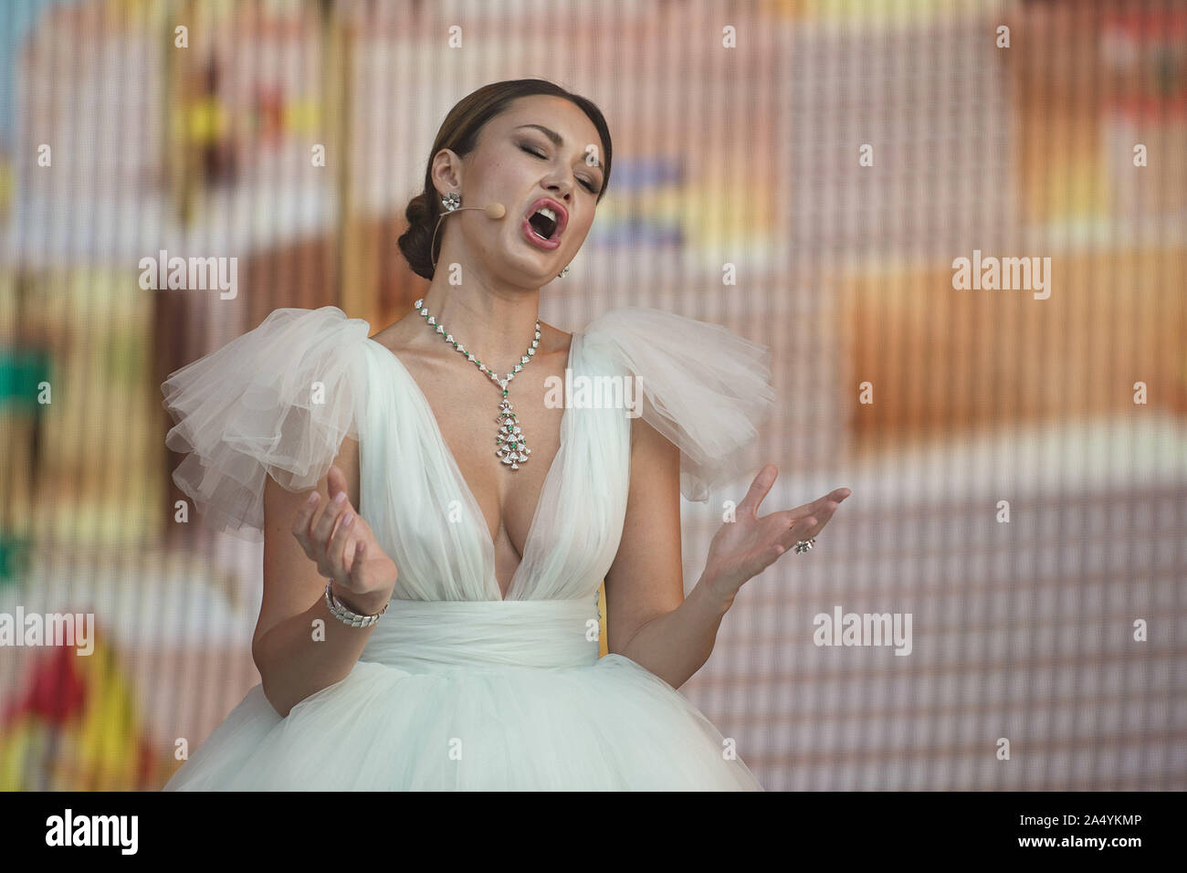 LONDON, ENGLAND: Russian opera singer Aida Garufillina performs in Hyde ...