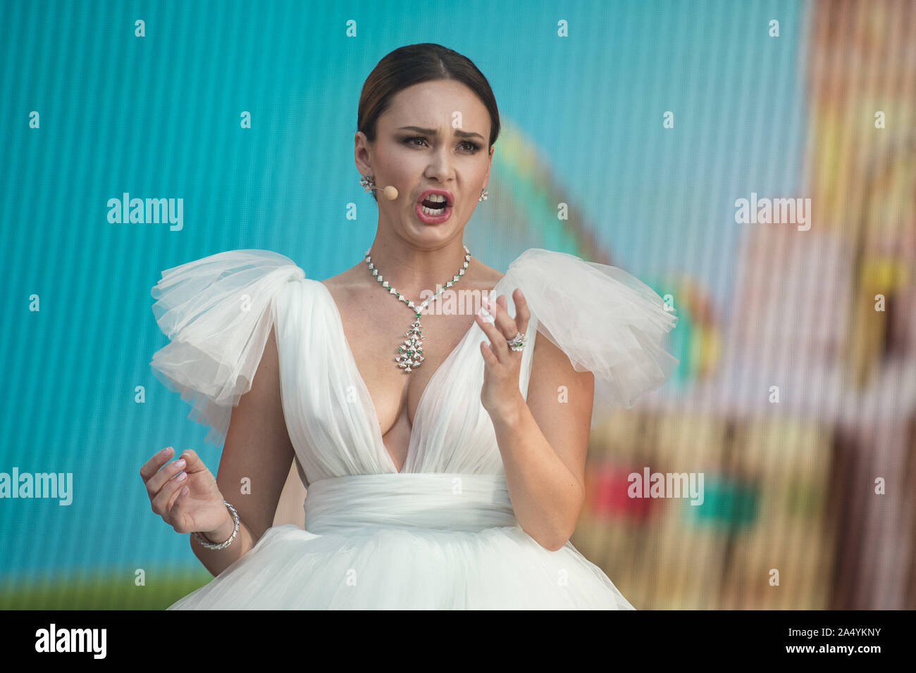 LONDON, ENGLAND: Russian opera singer Aida Garufillina performs in Hyde ...