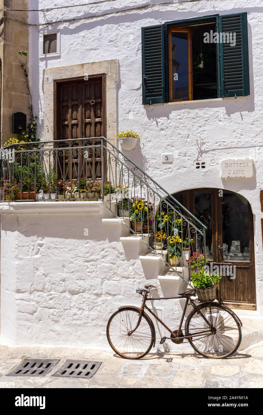 Italy, Apulia, Ostuni, old town Stock Photo - Alamy