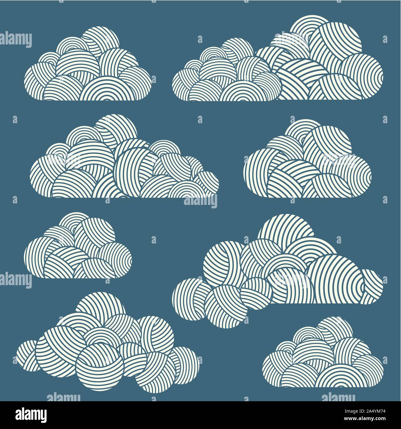 Clouds. Vector flat design elements set Stock Vector Image & Art - Alamy