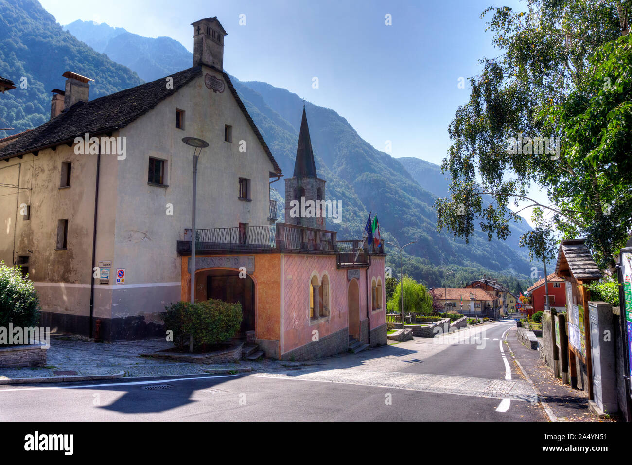 Italy, Piedmont, Crodo, the city hall Stock Photo - Alamy