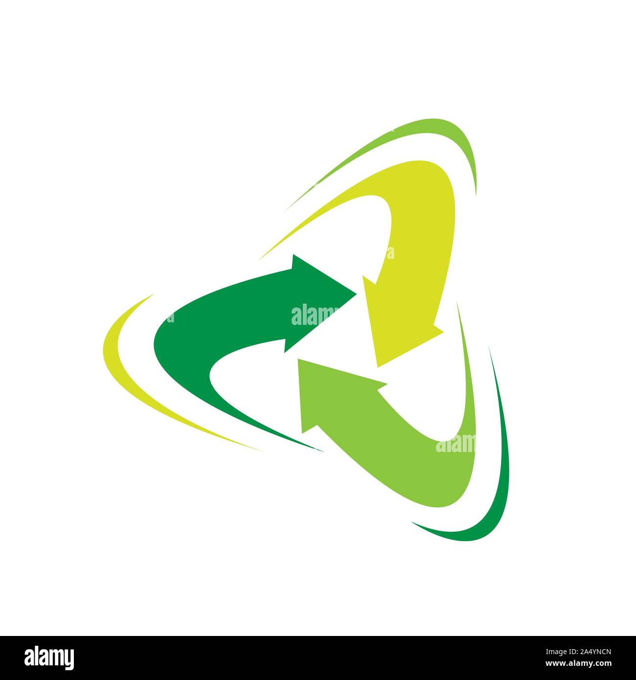 ecological circle arrows recycle logo. recycling signs creative ...