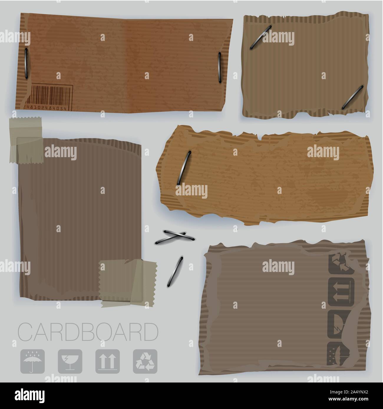 Cardboard design elements Stock Vector Image & Art - Alamy