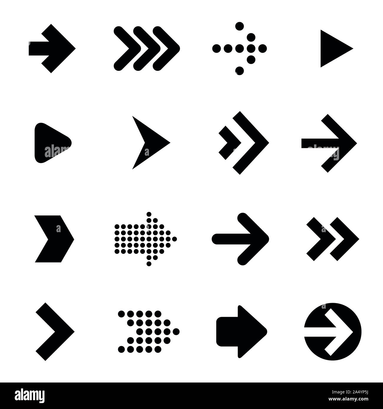 arrow icon set Stock Vector Image & Art - Alamy