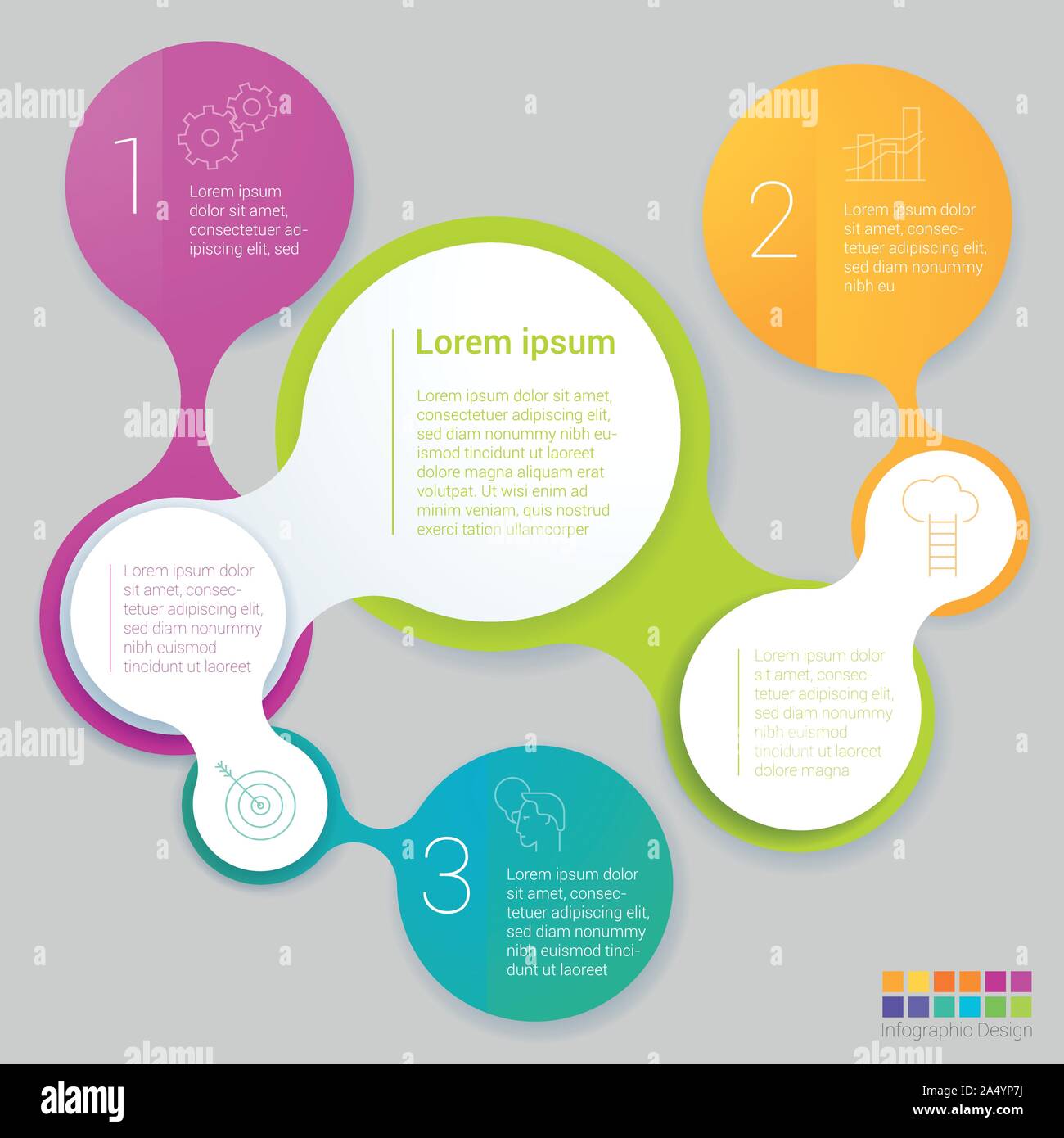 Rainbow color infographics Stock Vector Image & Art - Alamy