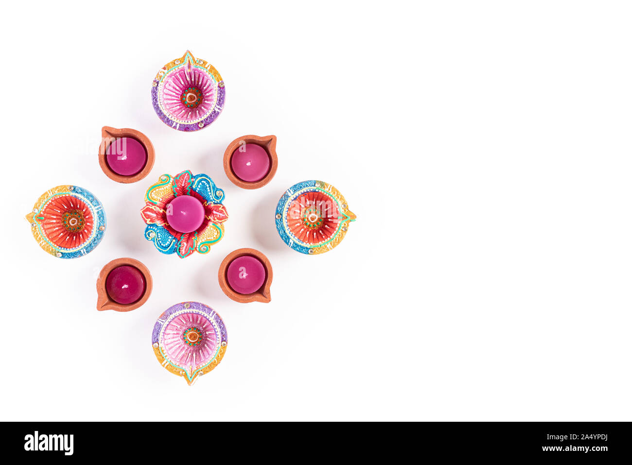 Happy Diwali - Clay Diya lamps lit during Dipavali, Hindu festival of ...