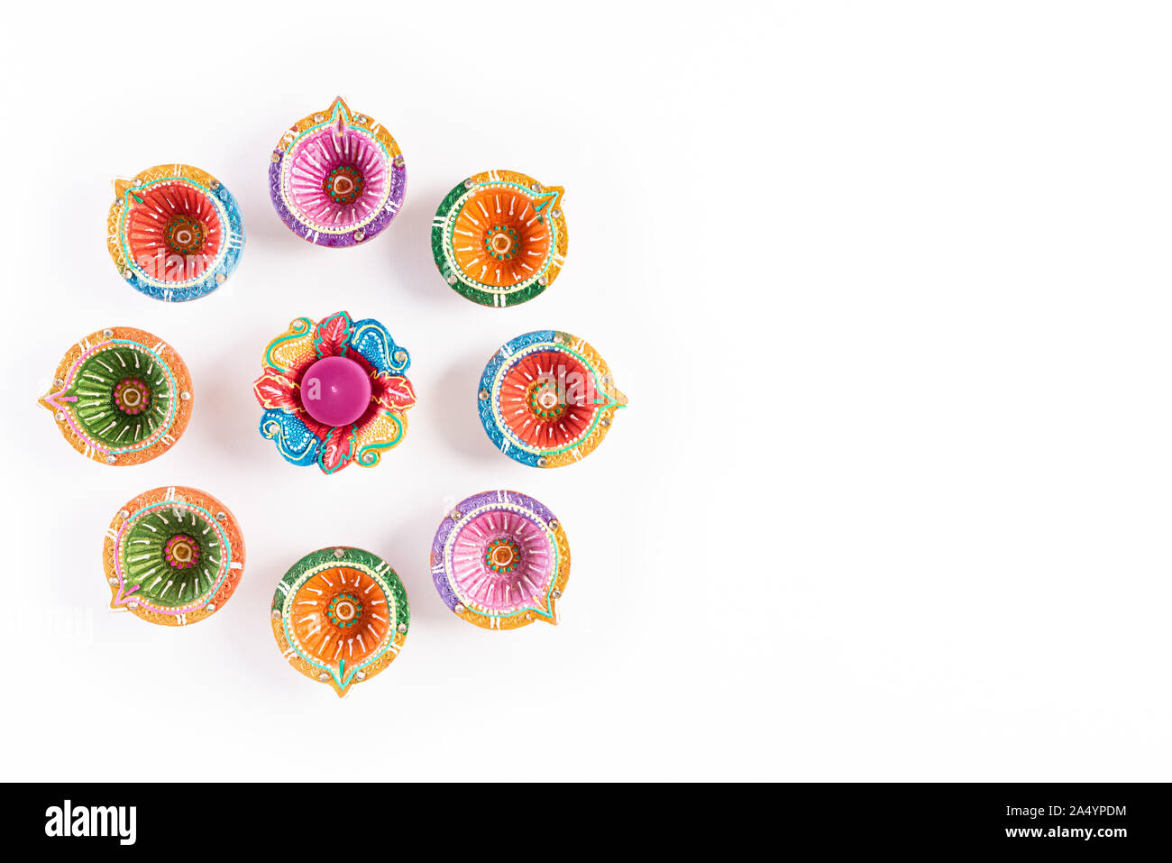 Happy Diwali - Clay Diya lamps lit during Dipavali, Hindu festival of ...