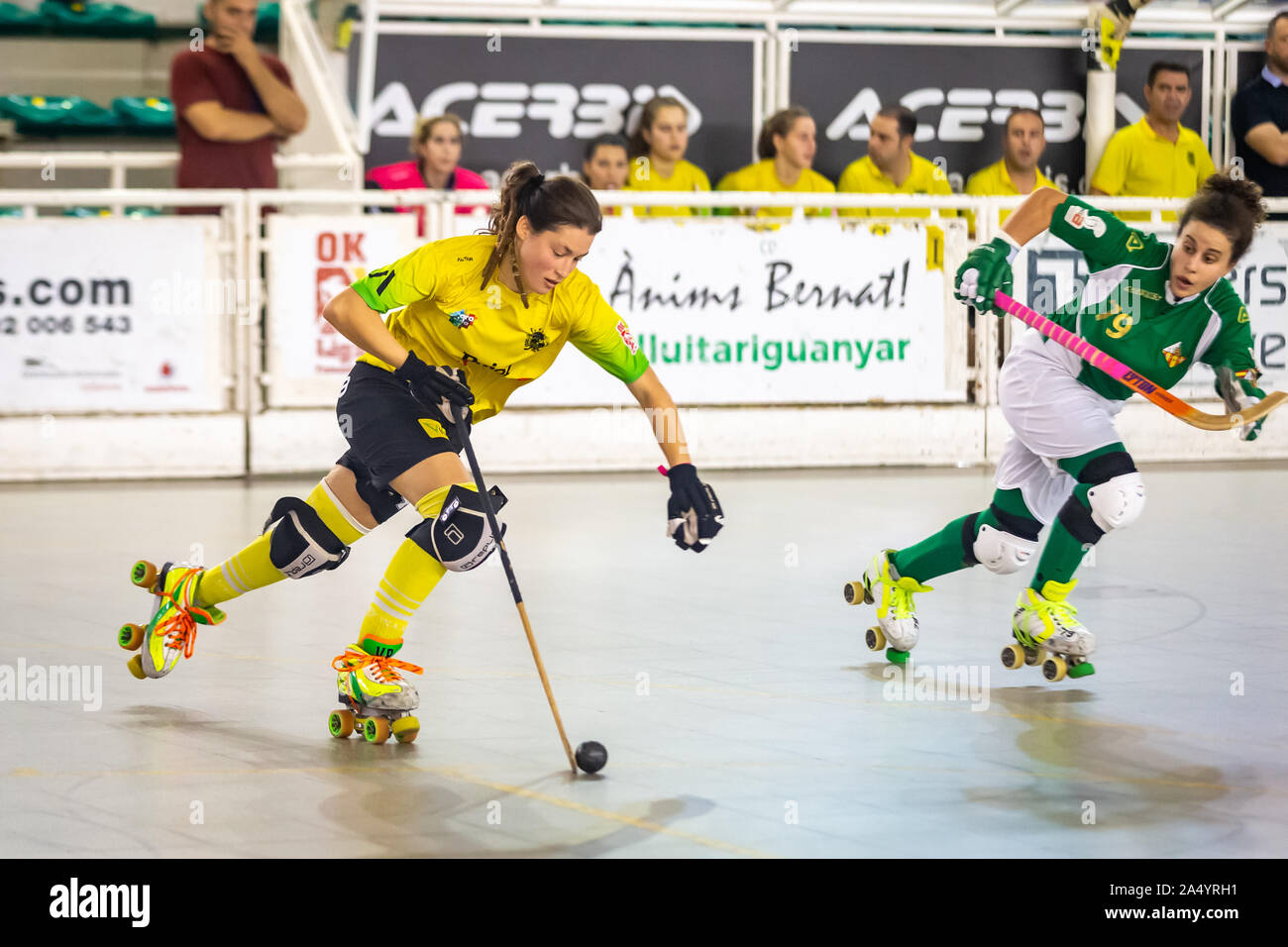 Maria Cordoba Junca and Victoria Porta Escoda roller hockey players in ...