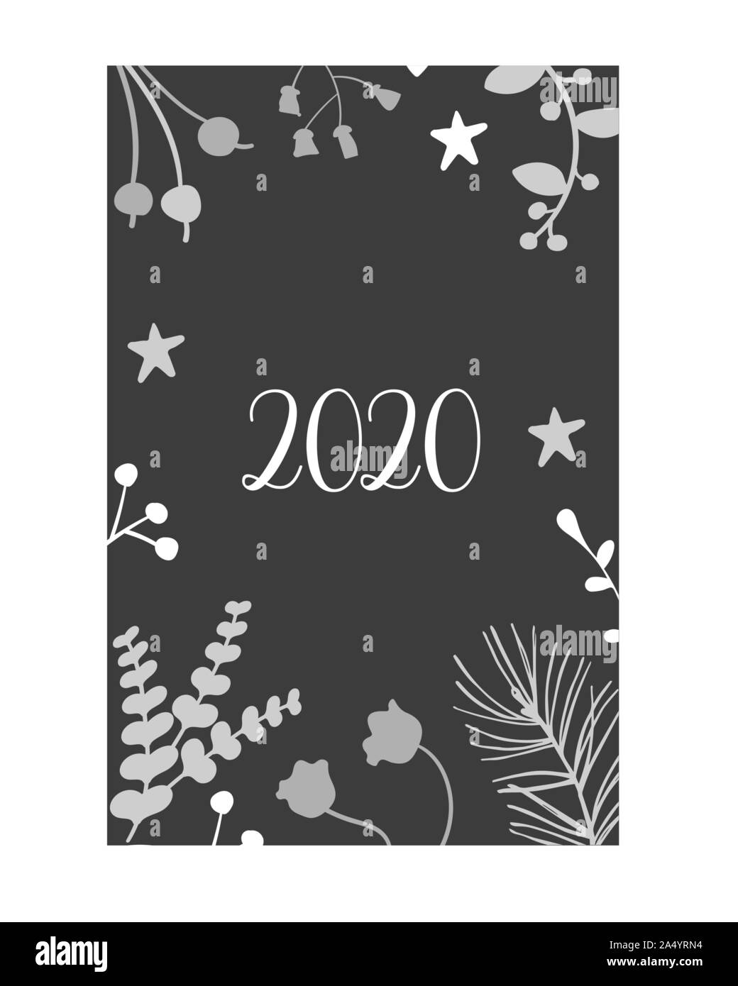 Merry christmas 2020 vector Black and White Stock Photos & Images - Alamy