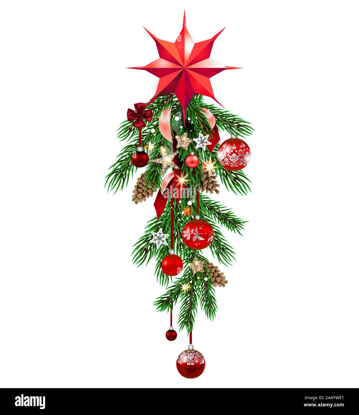 Flat lay composition branch Stock Vector Images - Alamy