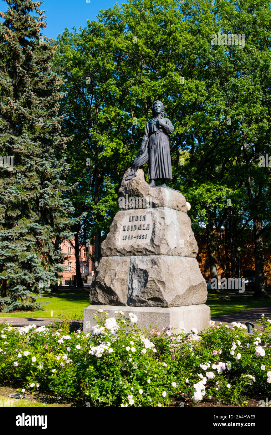 Lydia Koidula memorial statue, Lydia Koidula Park, Pärnu, Estonia Stock ...