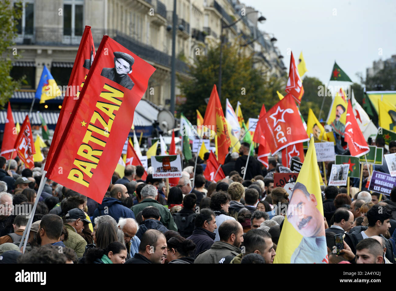 Kurdish People protest for defending Rojava - Place de la République ...