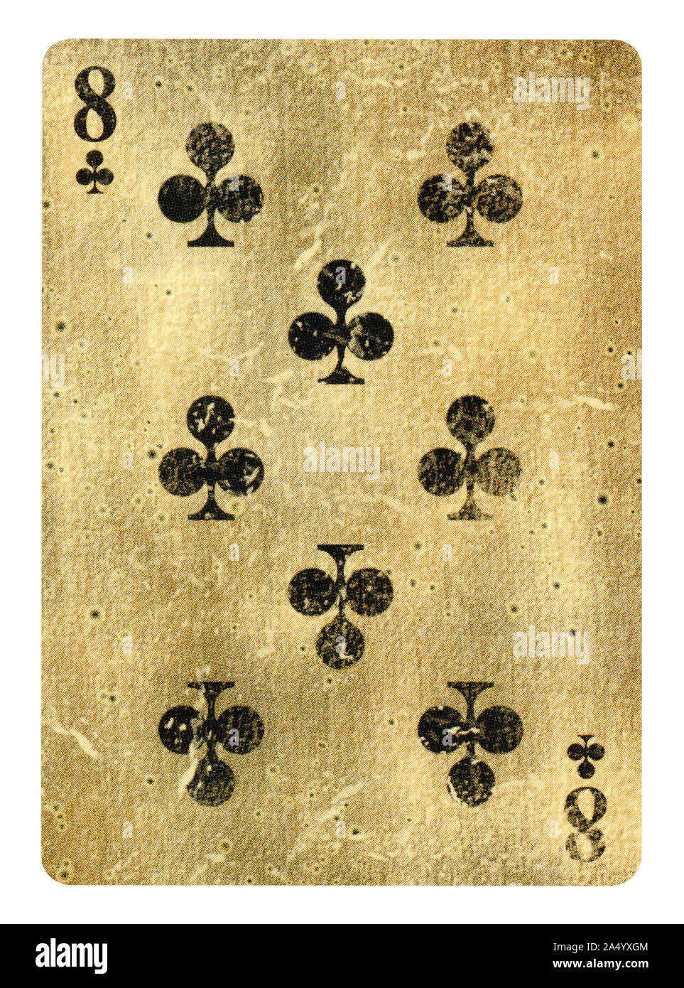 Eight of Clubs playing card - isolated on white (clipping path included ...