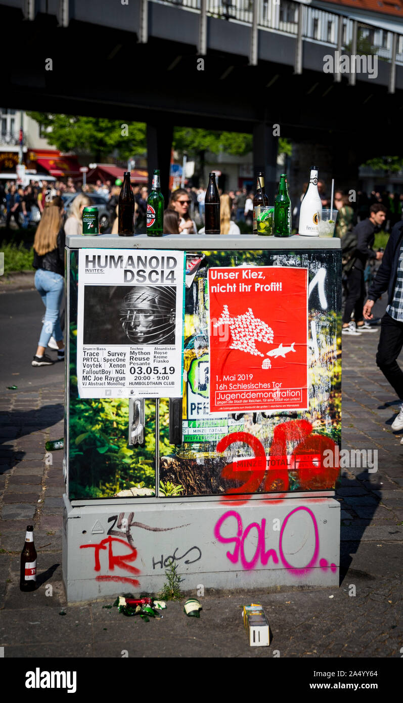 Festival litter on May Day 2019 in Berlin, Germany Stock Photo - Alamy