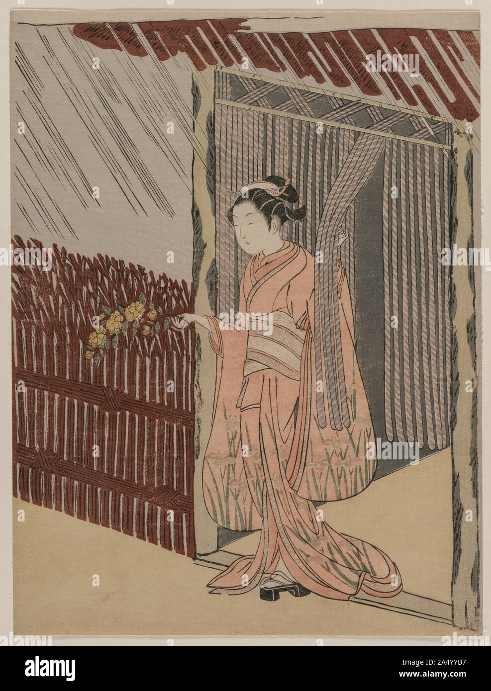 A Girl Dressing in Pink, 1766 Stock Photo - Alamy