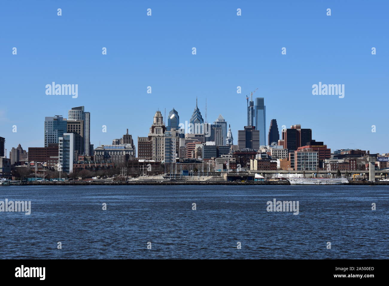 Coastal City Buildings And River Stock Photo - Alamy