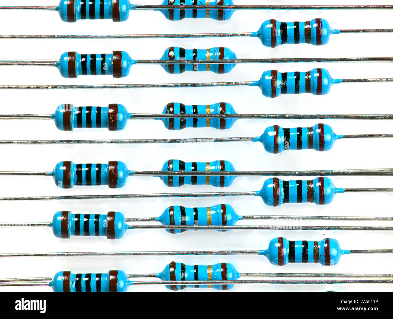 resistors closeup on white - concept of learning, training and ...