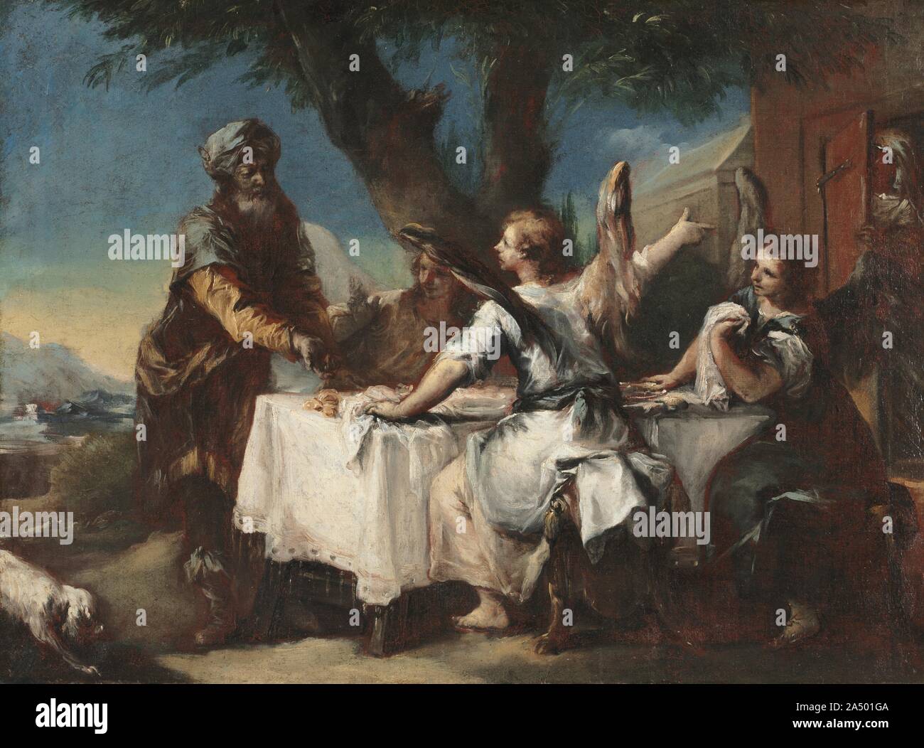 Abraham Welcoming the Three Angels, 1750s. This series of paintings ...
