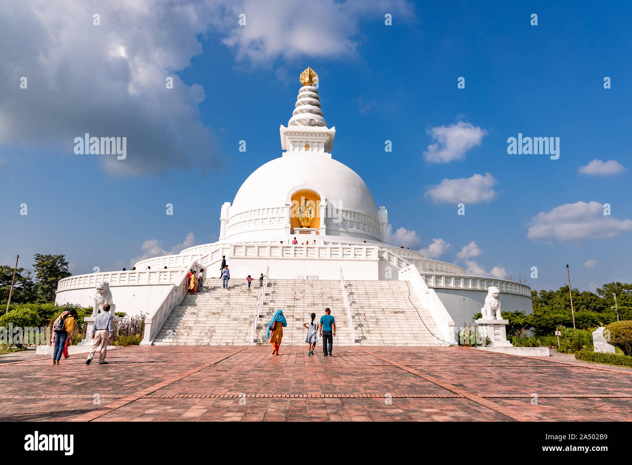 World Peace Stupa in Lumbini, Nepal. World Peace Stock Photo - Alamy